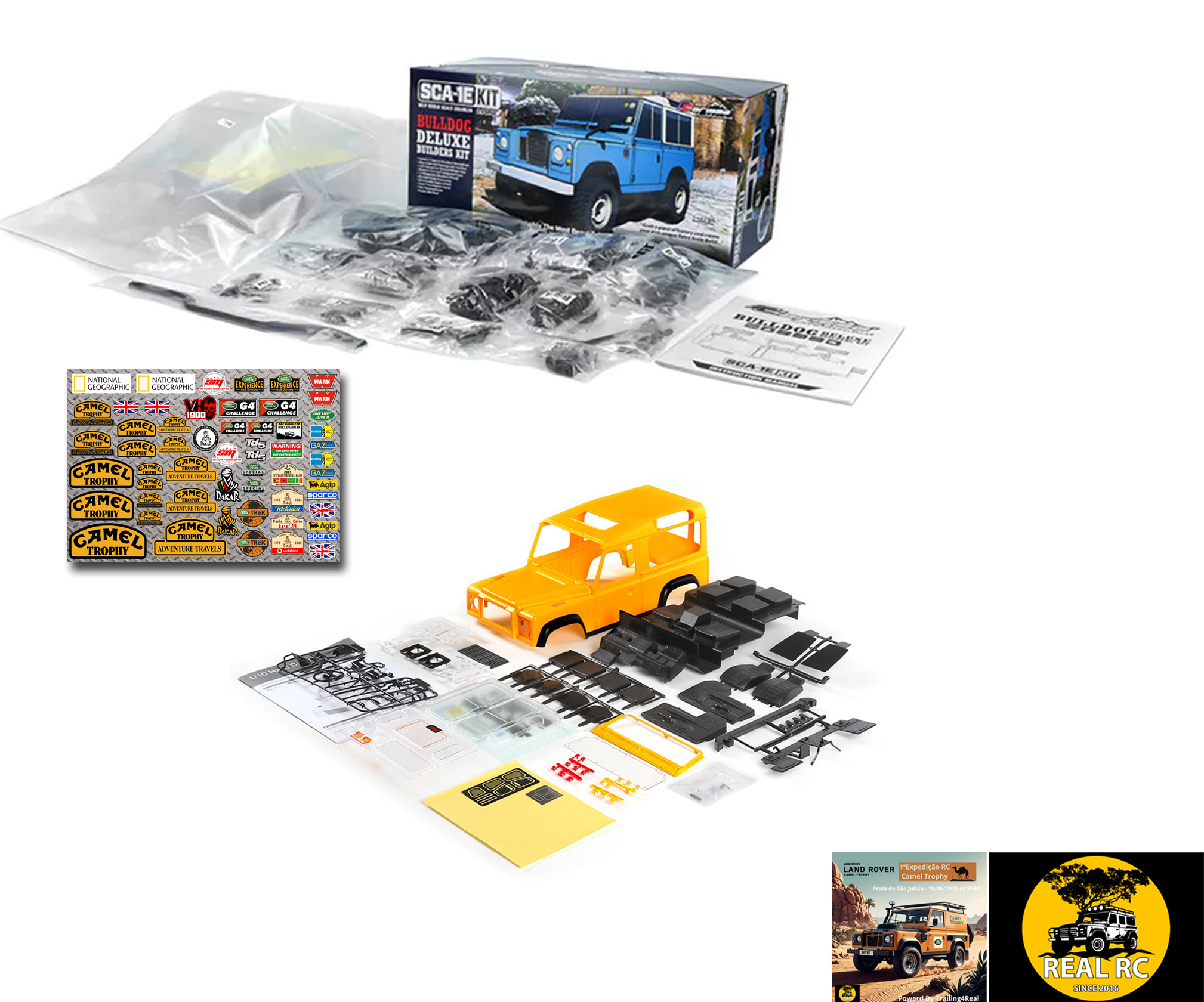 Combo SCA-1E Bulldog Deluxe 2.1 Spec Kit 1/10 Carisma + Carroçaria ...